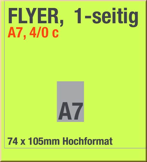 Druck von A7-Flyern, einseitig, schnell, Express